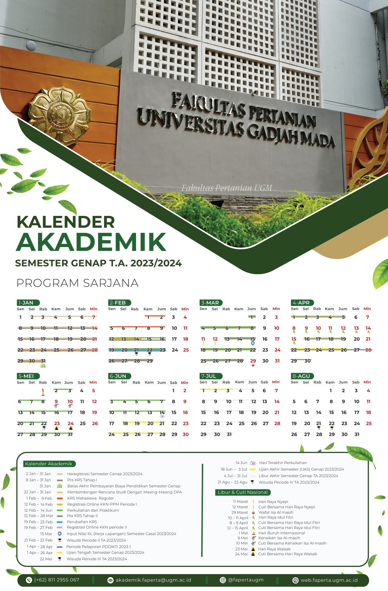 KALENDER AKADEMIK SEMESTER GENAP T.A. 2023/2024 – sosek.faperta.ugm.ac.id